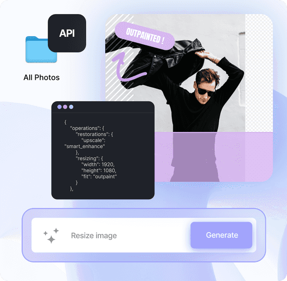 AI image resize & outpaint API: Adapt aspect ratios at scale | Claid.ai