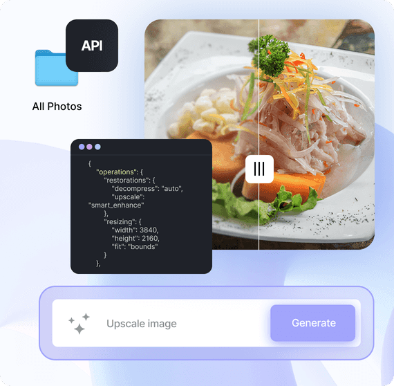 AI image enlarger API to increase resolution to HD & 4K+ quality | Claid.ai